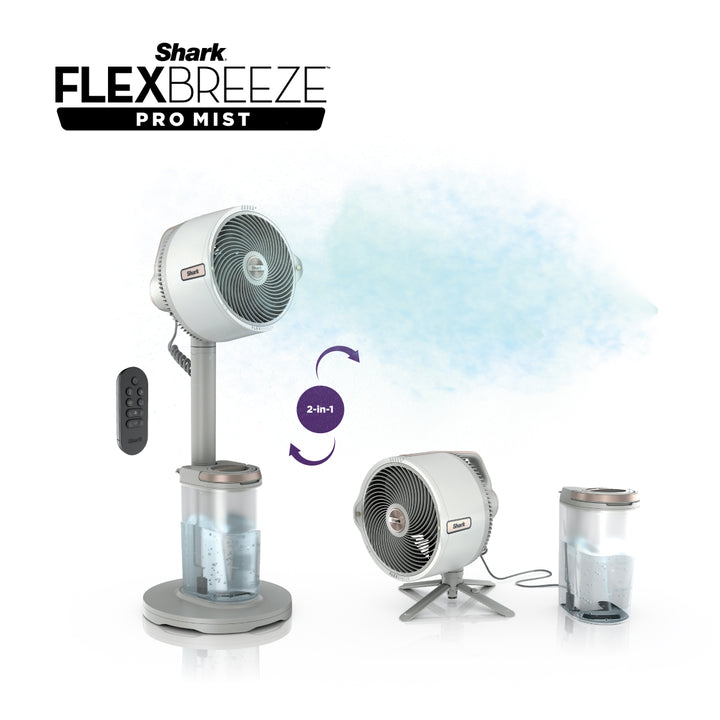 Shark FlexBreeze™ Pro Mist Indoor & Outdoor Fan With Water Tank - FA30 ...